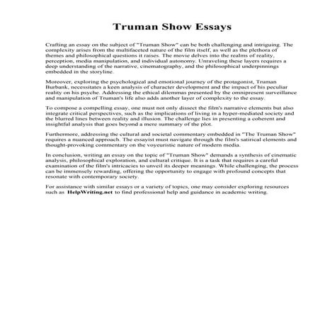 Truman Show Essays.pdf