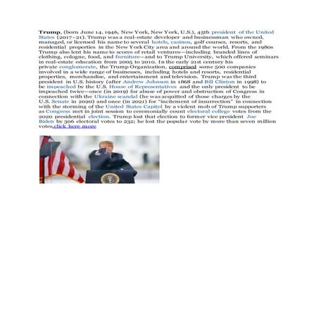 Donald Trump Presentation and his life.pptx