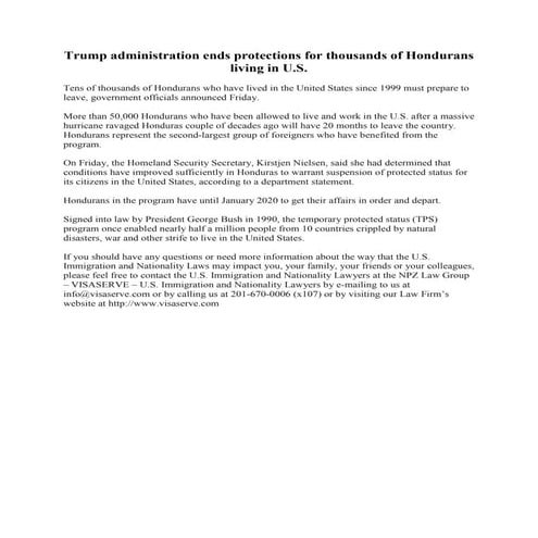 Temporary Protected Status (TPS) | PPT