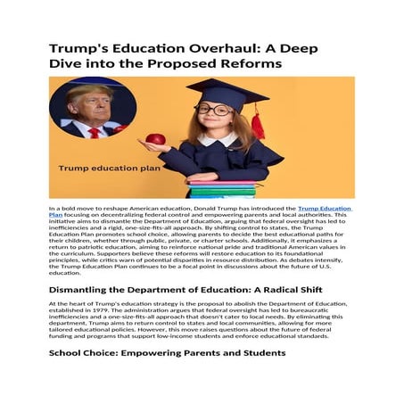 Trump's Education Overhaul A Deep Dive into the Proposed Reforms.docx