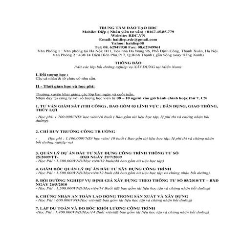 Trung tâm đào tạo rdc | PDF