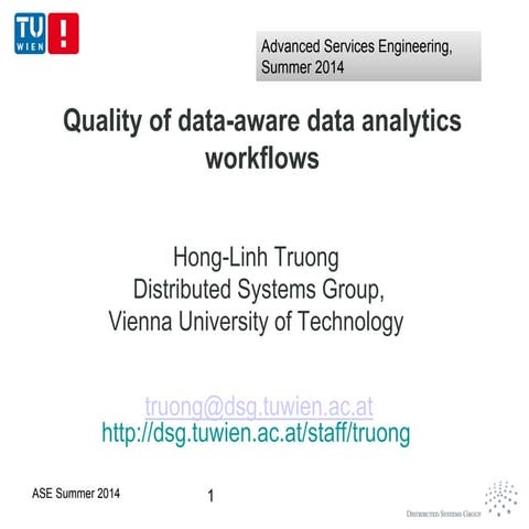 TUW - Quality of data-aware data analytics workflows | PDF | Web Development | Internet