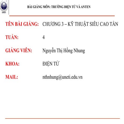 Truong dien tu tuan 4 (KTSCT Tuan 1) (1).pptx