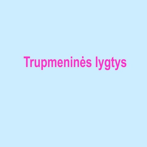 Trupmeninės lygtys | PPT