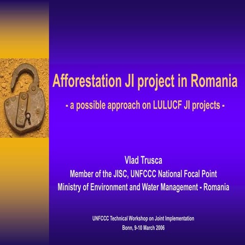 Trusca afforestation JI Project is doing good in | PPT