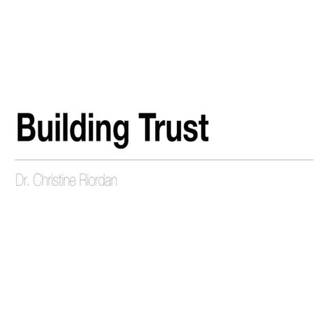 Building Trust | PDF