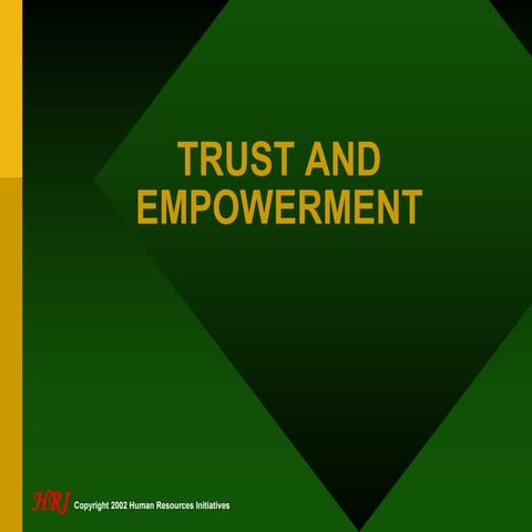 Trust And Empowerment | PDF