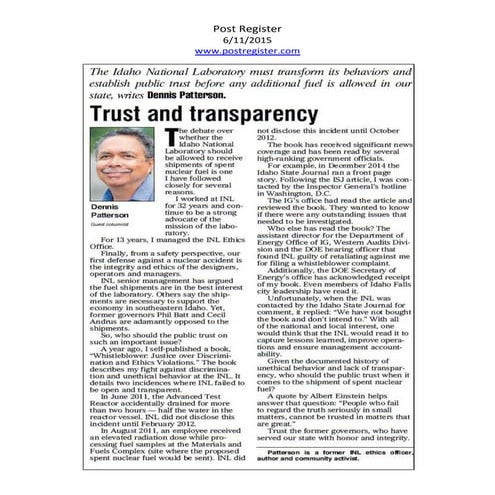 Trust and transparency | PDF