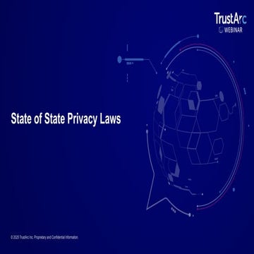 TrustArc Webinar - State of State Privacy Laws | PDF