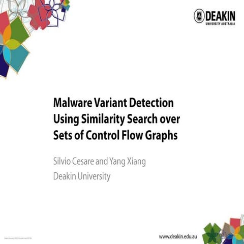 Malware Variant Detection Using Similarity Search Over Sets Of Control Flow Graphs Ppt 