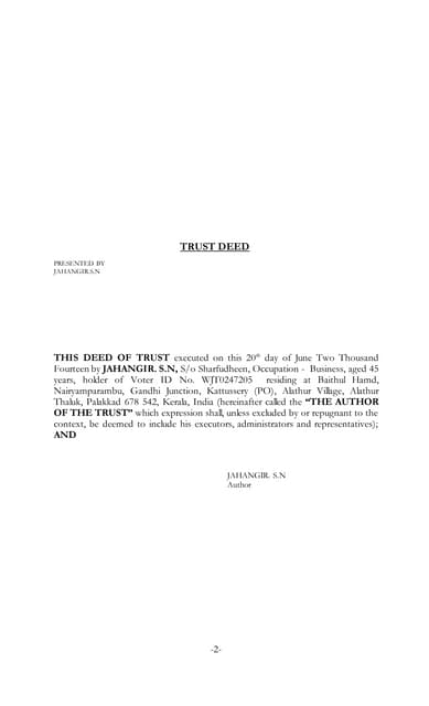 Trust deed for establishment of a temple | DOC | Hinduism | Religion ...