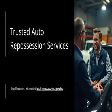 Trusted Auto Repossession Companies Across the U.S. | PPTX