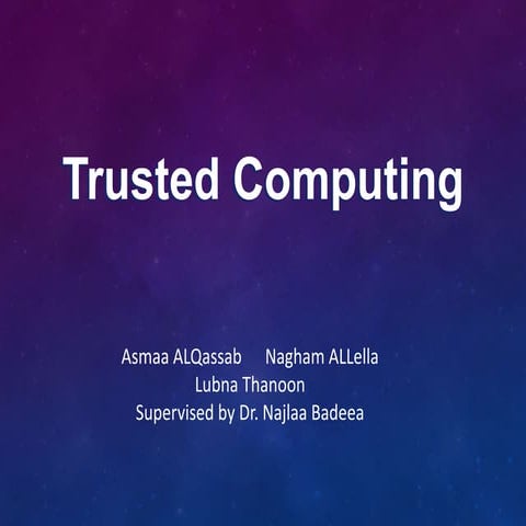 Trusted Computing Security Platformppt Operating Systems Computer 8257
