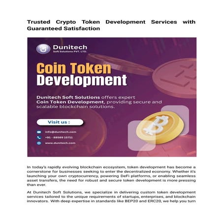 Trusted Crypto Token Development Services with Guaranteed Satisfaction.pdf