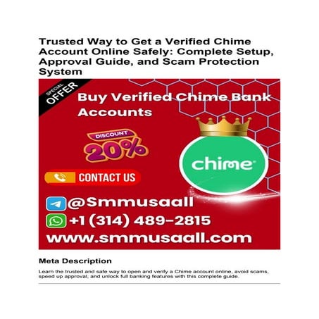 Trusted Way to Buy Verified Chime Bank Account Online Safely.docx