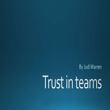 Trust in teams | PPTX