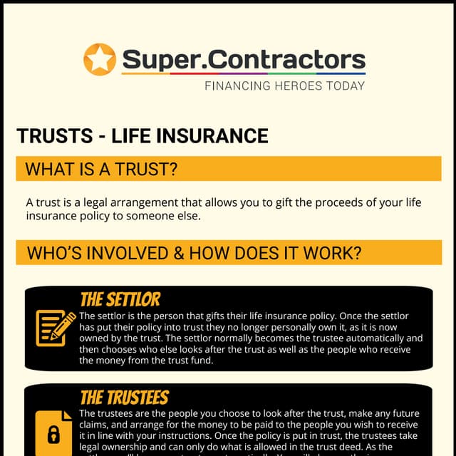 Super Contractors - Life Insurance Trusts | PDF