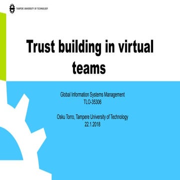 Trust building in virtual teams | PPTX