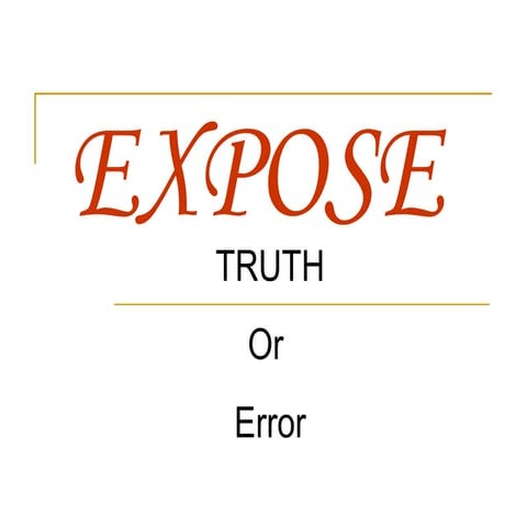 Truth Or Error | PPT
