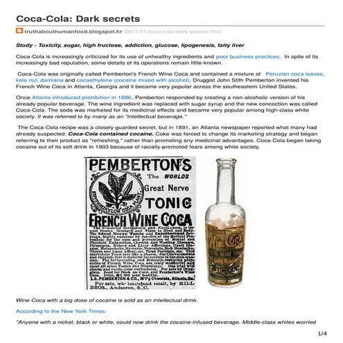 Coca-cola dark secrets | PDF