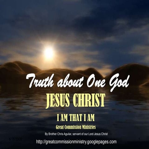 Truth About One God | PPTX | Christianity | Religion & Spirituality