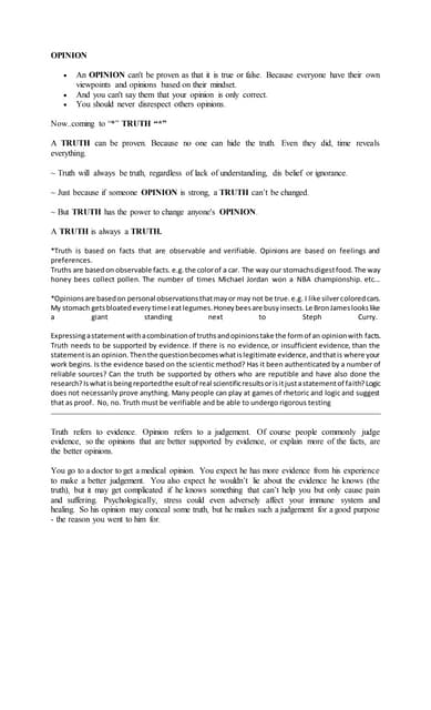 Truth vs Opinion A Guide to Distinguishing What's Real.pptx