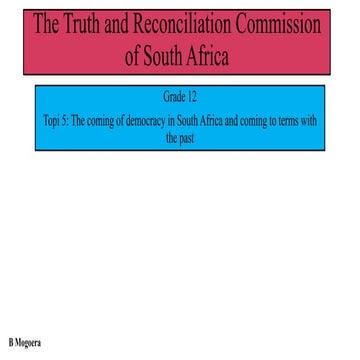 Truth and Reconcilliation commission powerpoint done final presentation ...