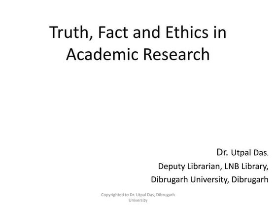 Intellectual honesty and research integrity abu saleh | PPT