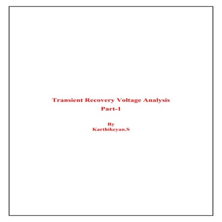 Transient Recovery Voltage Part-1 | PDF