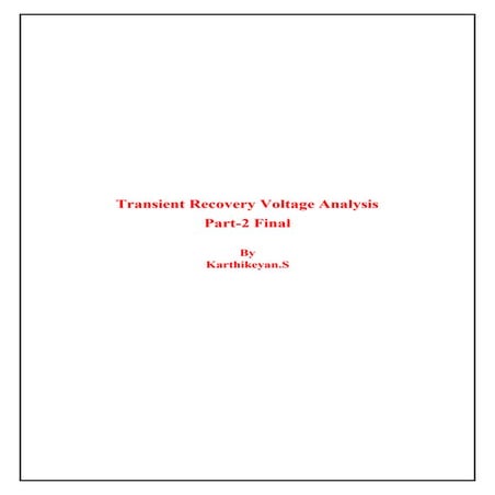 Transient Recovery Voltage Part-2 | PDF