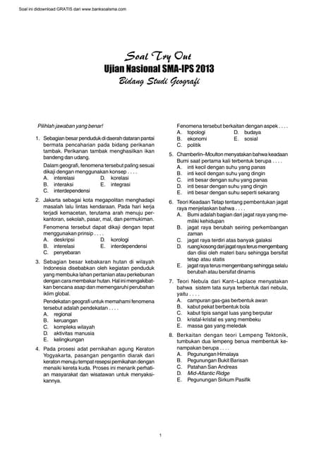 Latihan soal ujian nasional matematika sd | PDF