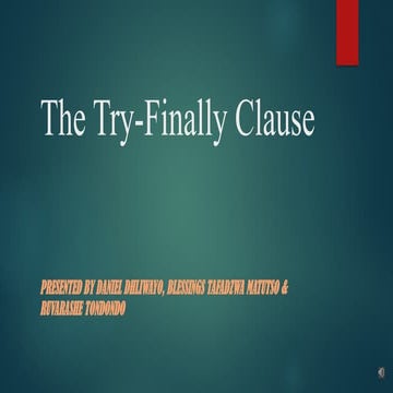 Try_Finally_Clausjjsbhjefhjbftuijhgc.ppt