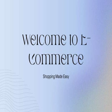 e -commerce store | PPTX