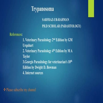 Trypanosoma | PPTX | Infectious Diseases | Diseases and Conditions