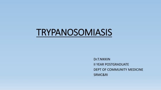 The Life Cycle of Trypanosomiasis | PPT