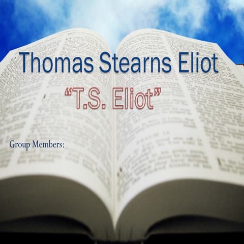 Ts Eliot 123 | PPT