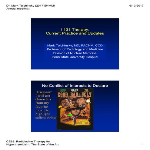 I-131 Therapy: Current Practice and Updates | PDF