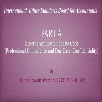 IESBA (PART A. General Application of The Code) english version | POTX