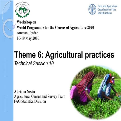Theme 6 – Agricultural Practices : Technical Session 10 | PPTX