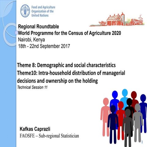 Census Themes 8 and 10 – Demographic and Social Characteristics and Intra-household distribution ...