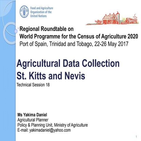 Agriculture Data Collection St Kitts & Nevis | PPT
