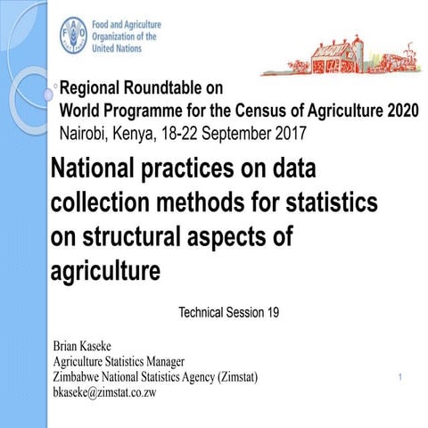National practices on data collection methods for statistics on ...