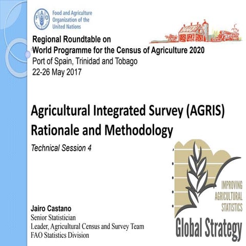 Agricultural Integrated Survey (AGRIS): Rationale and Methodology | PPTX