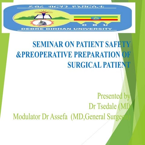 preoperative preparation of surgical patient | PPTX