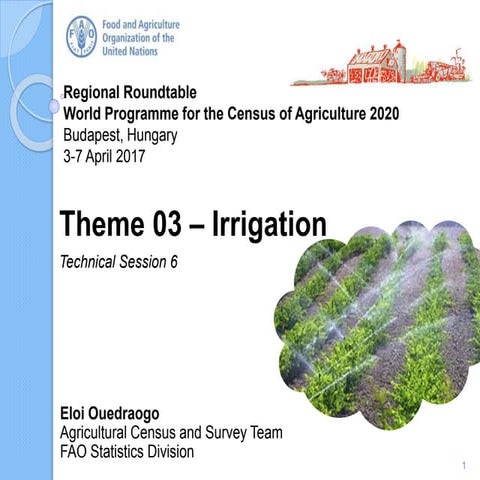 Theme 3 - Irrigation : Technical Session 7 | PPTX
