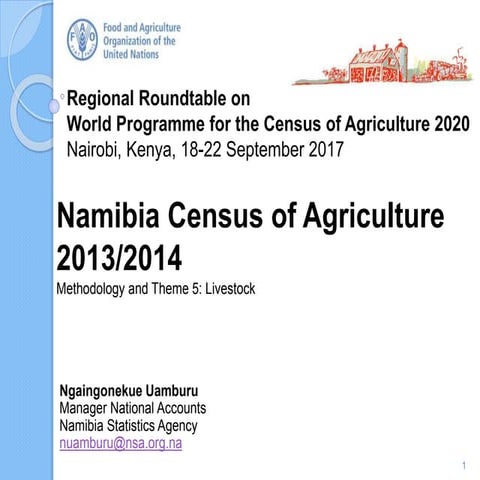 Namibia Census of Agriculture 2013/2014 Methodology and Theme 5 ...