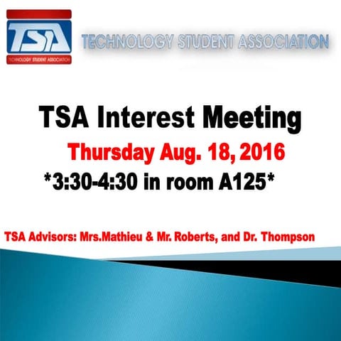 Tsa interest meeting 2016 | PPT