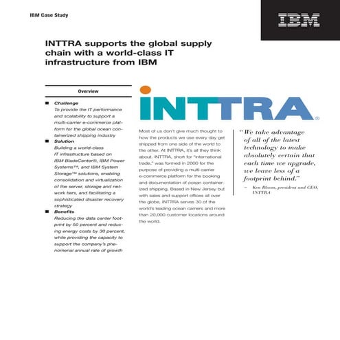 IBM and INTTRA client reference | PDF