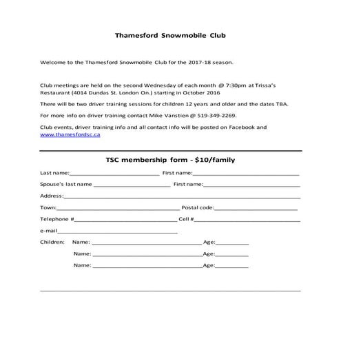 Tsc sign up sheet | DOCX