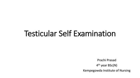 Breast self examination (bse) ppt | PPT